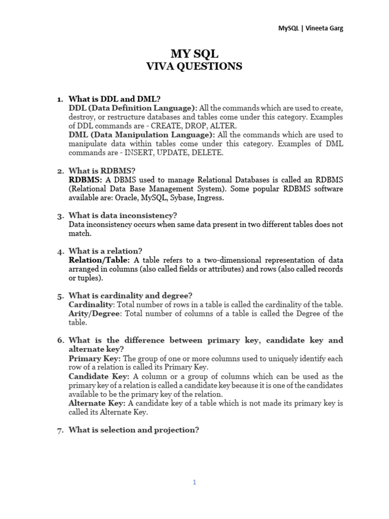 Viva SQL | PDF | Relational Database | Table (Database)