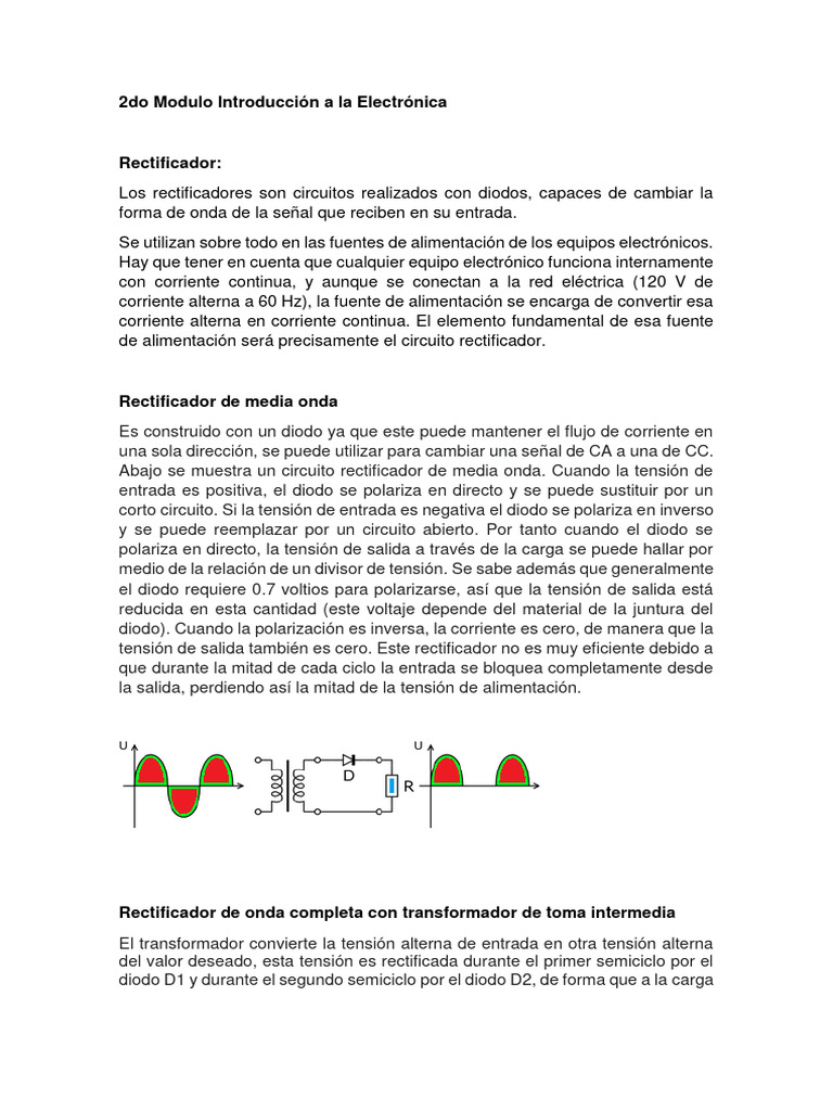 Rectificador | PDF | Rectificador | Ingenieria Eléctrica