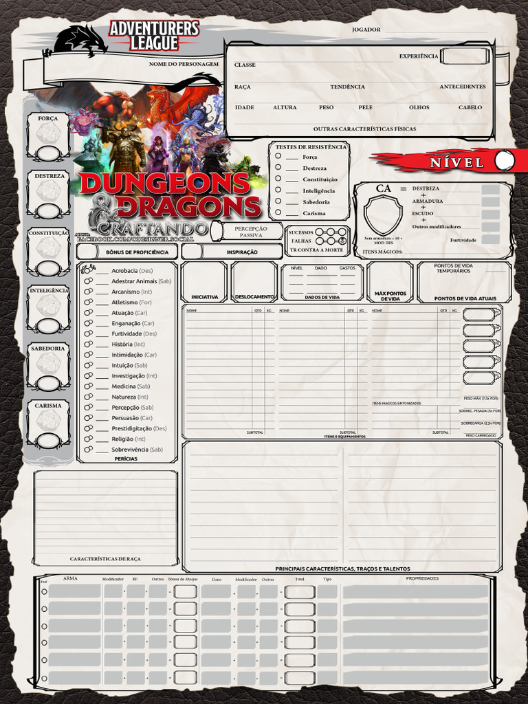 (D&D5e) Ficha Definitiva Medieval | PDF