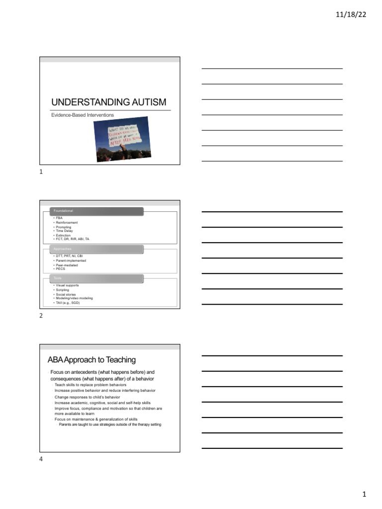 Evidence-Based Autism Interventions | PDF | Career & Growth