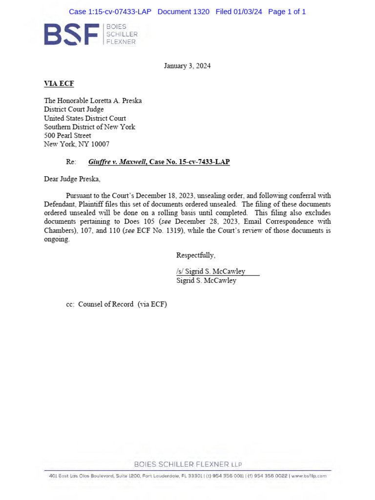 Epstein Documents (Jan. 3) | PDF | Discovery (Law) | Deposition (Law)