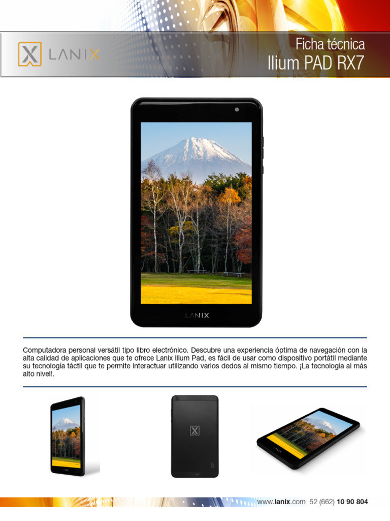 Ilium PAD RX7: Ficha Técnica | PDF | Pantalla táctil | Electrónica