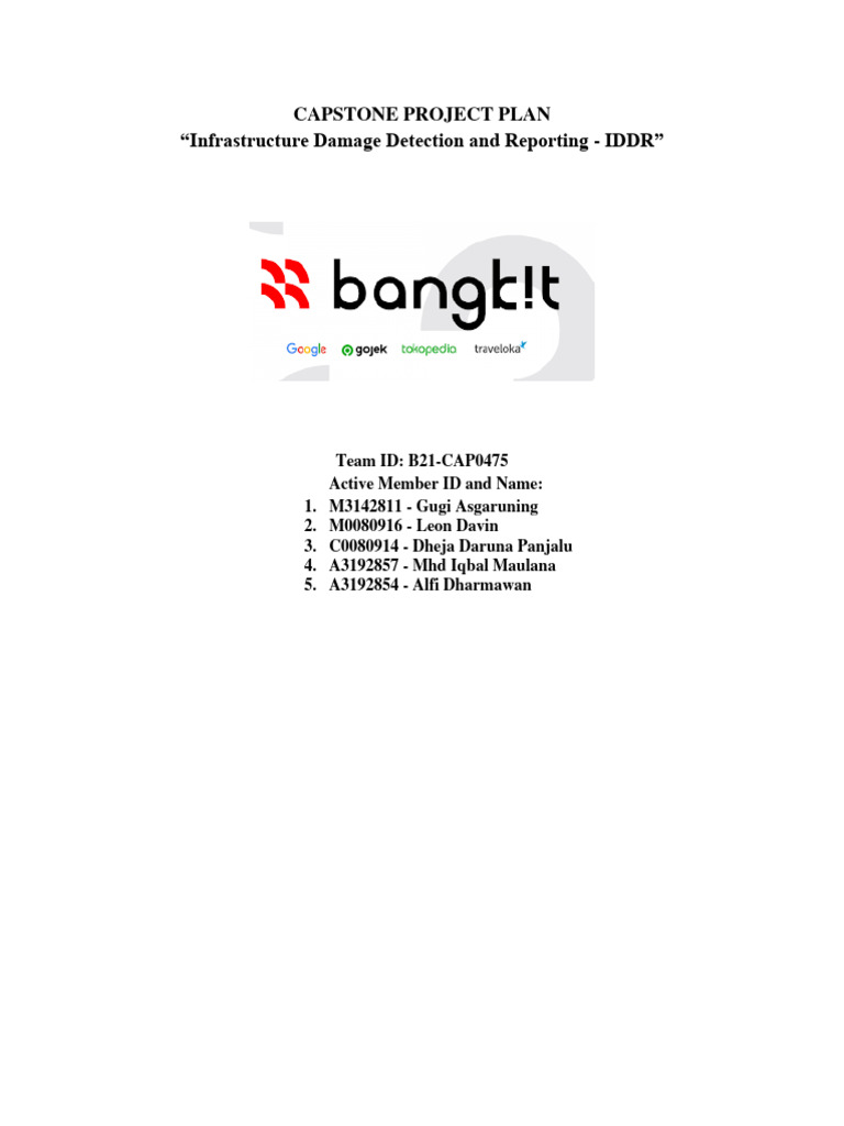 Bangkit 2021 Capstone Project Plan | PDF | Computers