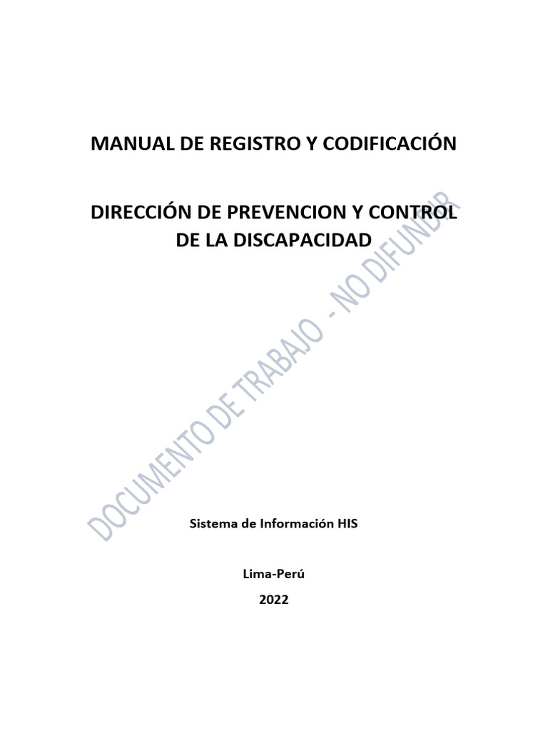 Manual HIS para Discapacidad | PDF