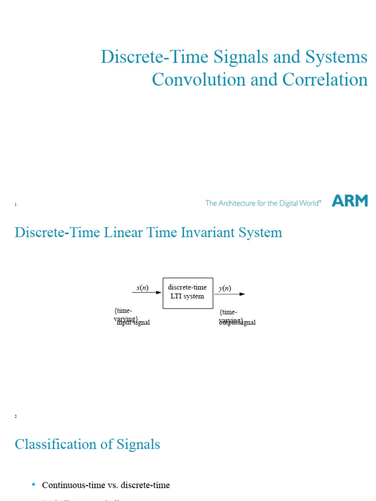 Week 1 - Discrete-Time Signals and Systems (Convolution & Correlation) | PDF | Discrete Time And ...