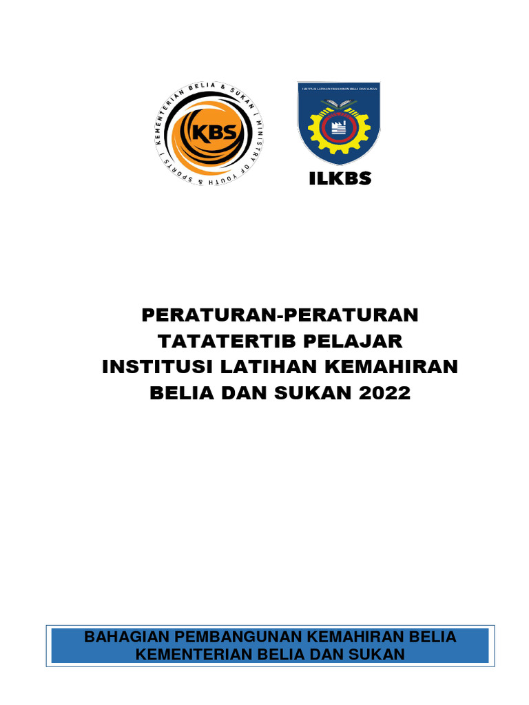 Peraturan Tatatertib Pelajar ILKBS 2022 KUATKUASA 15.8.2022 | PDF