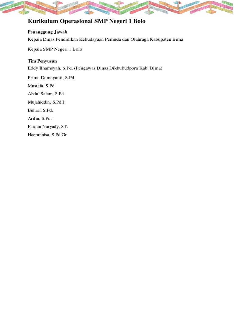 KOSP SMPN 1 Bolo 2023-2024 | PDF | Karier & Perkembangan