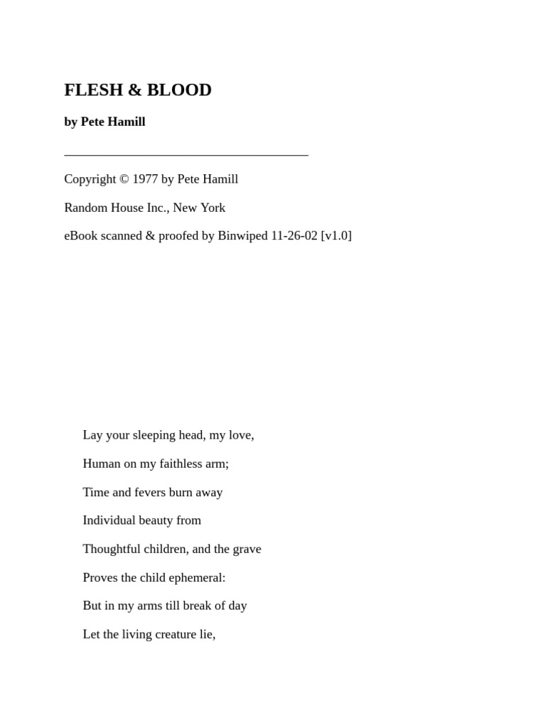 Flesh and Blood | PDF