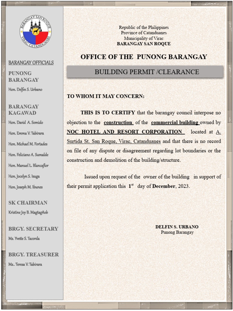 Building Permit | PDF