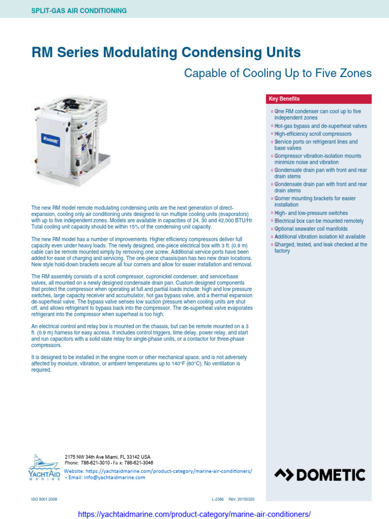 RM Series Modulating Condensing Units | PDF | Air Conditioning | Valve