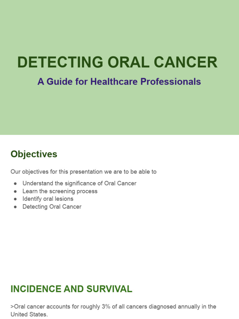 For Oral Cancer | PDF | Cancer | Tongue