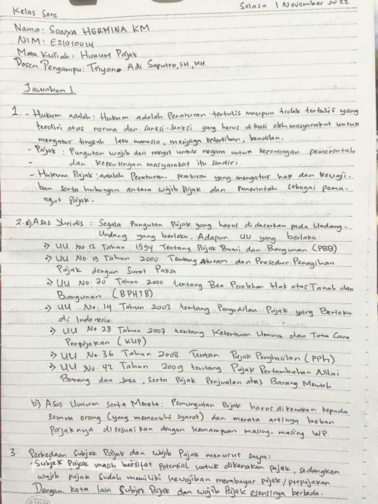 HK Pajak Sonya | PDF