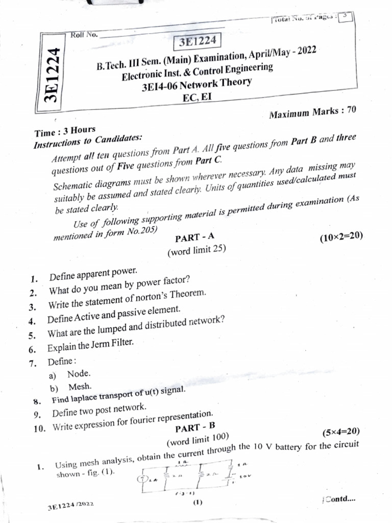 Network Theory | PDF | Electrical Network | Resonance