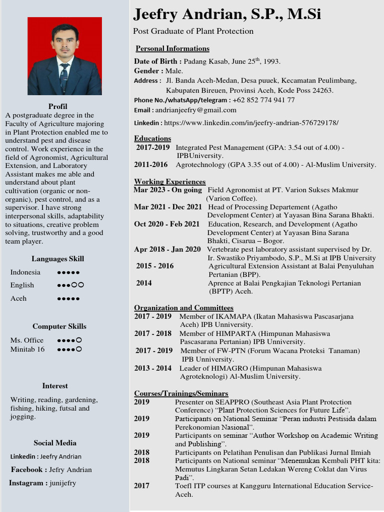 CV Jeefry Andrian - 2 | PDF