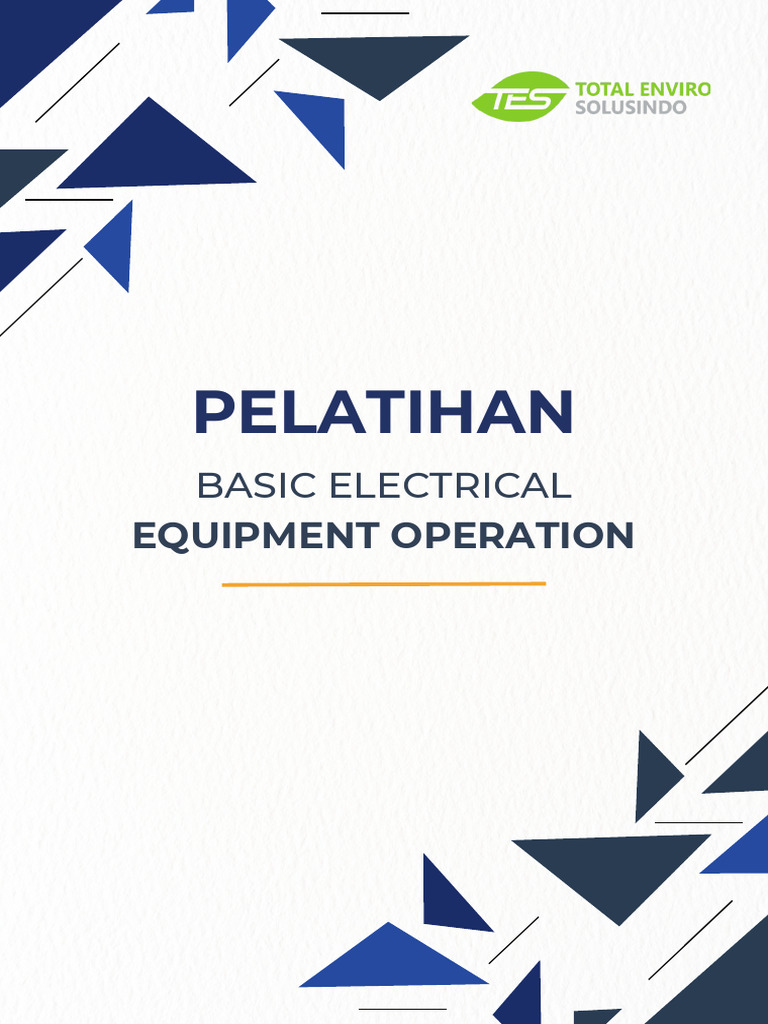 Modul Basic Electrical Equipment Operation-Trainer Pak Bagas | PDF