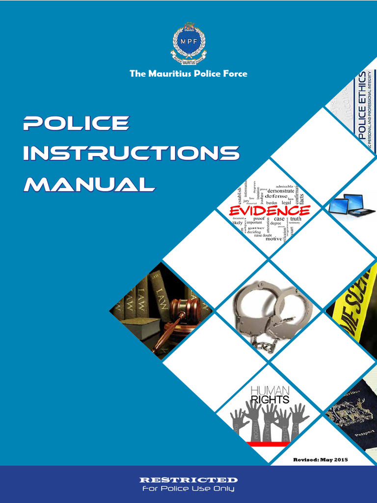 Police Instructions Manual by The Mauritius Police Force | PDF ...