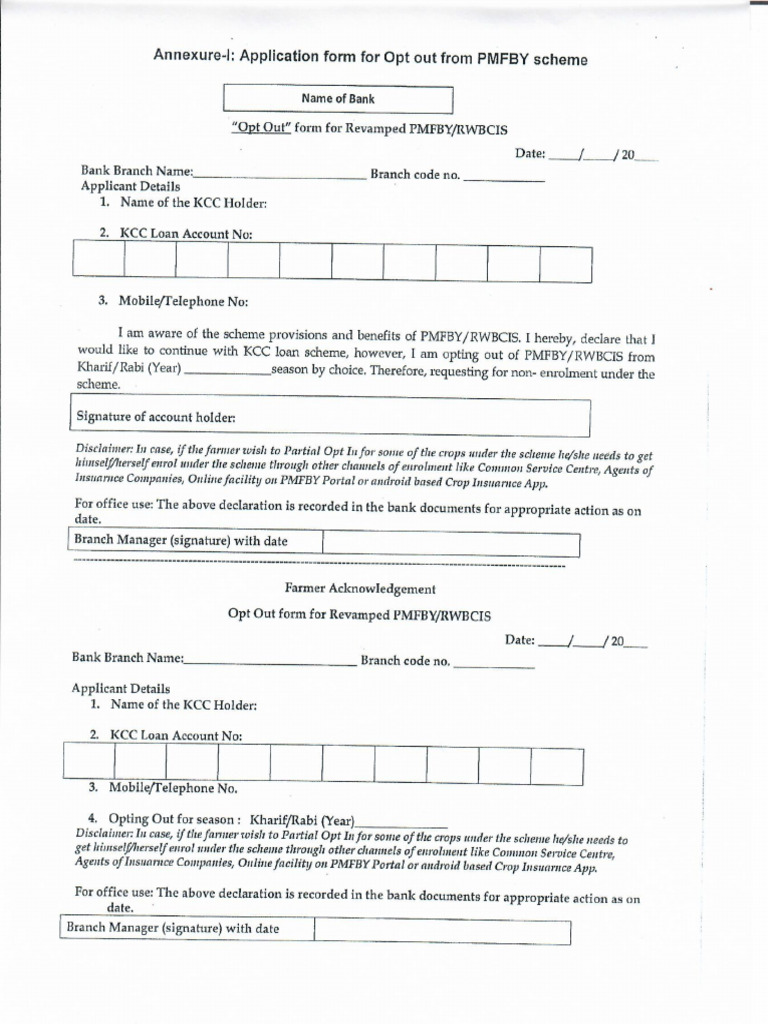 Option Out Form | PDF