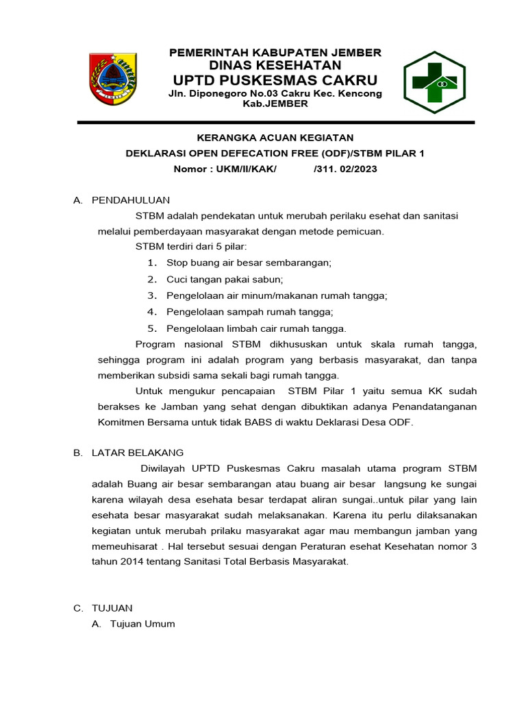 Deklarasi ODF STBM Pilar 1 di Jember | PDF | Kesehatan Holistik