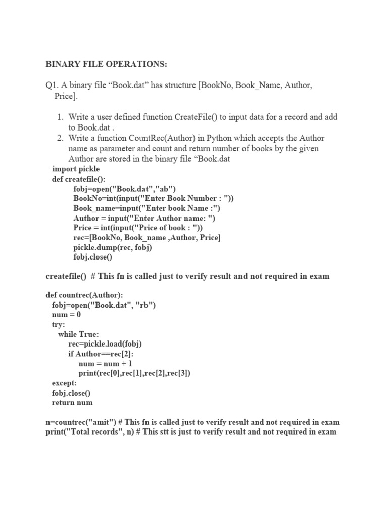 Binary File | PDF | Parameter (Computer Programming) | Computer Engineering Binary File | PDF | Parameter (Computer Programming) | Computer Engineering