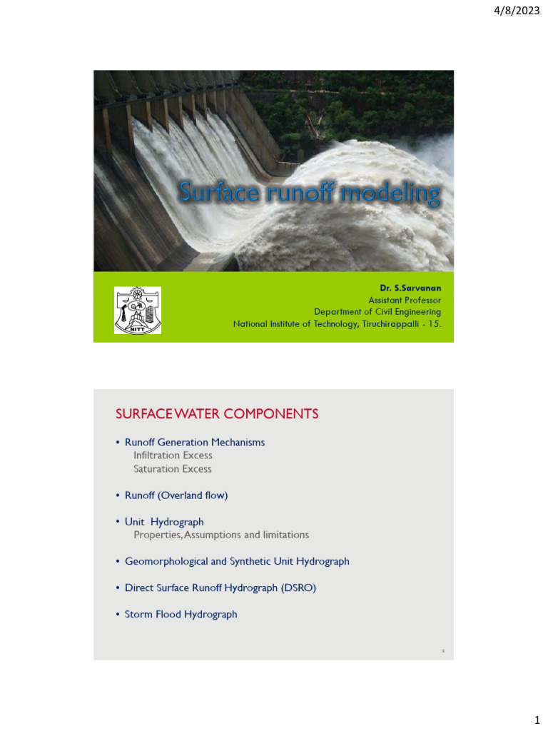 2 - Surface Runoff Modeling | PDF | Surface Runoff | Drainage Basin