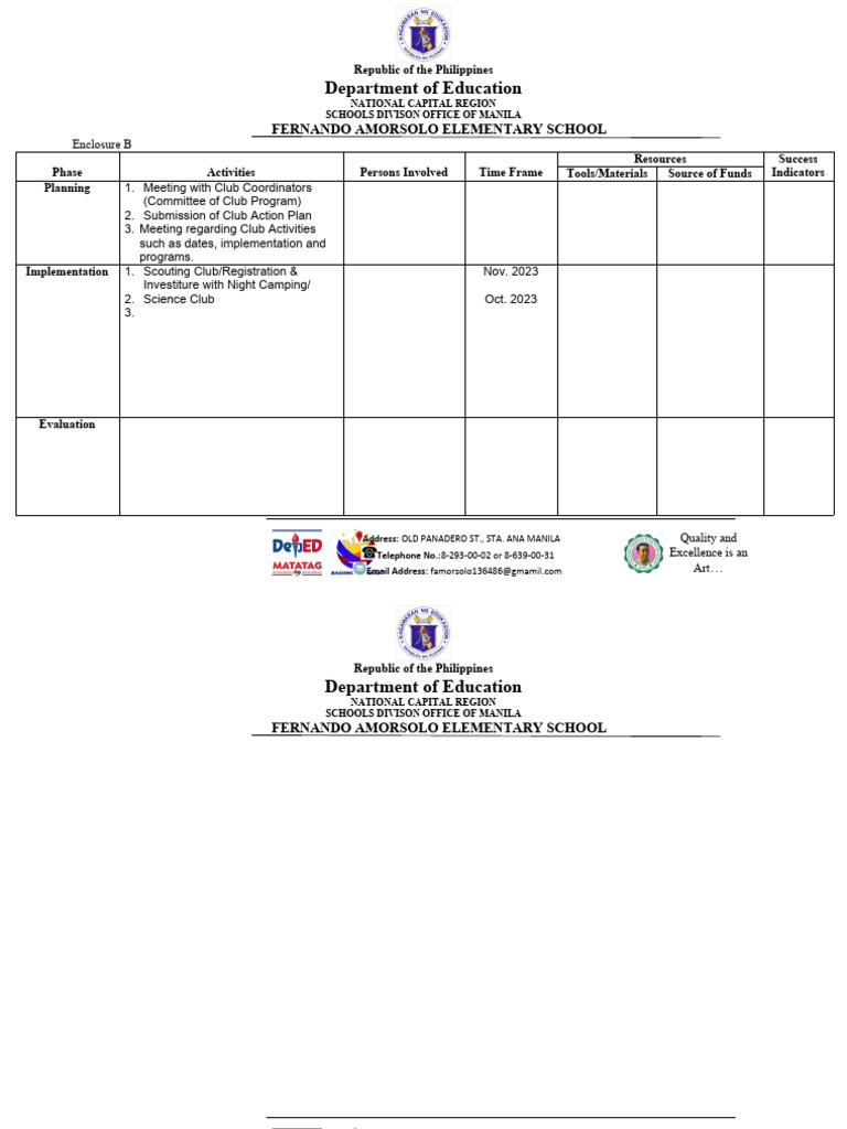 Ancillary Action Plan | PDF