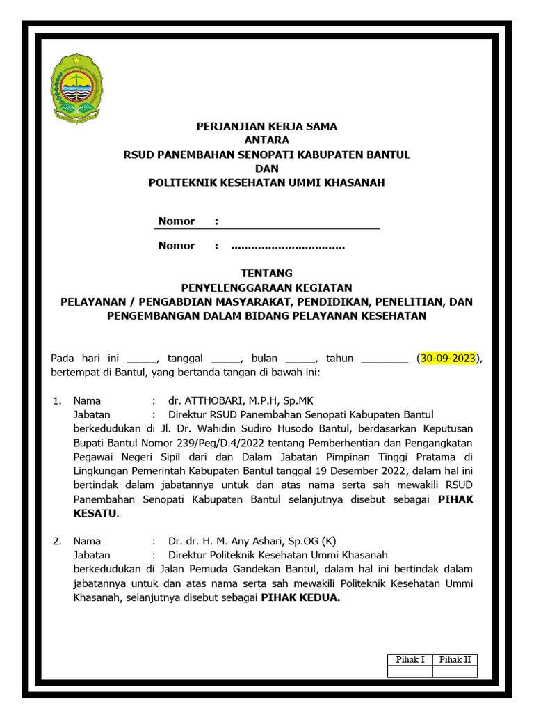 Template Pks Rsudsps 2023 | PDF