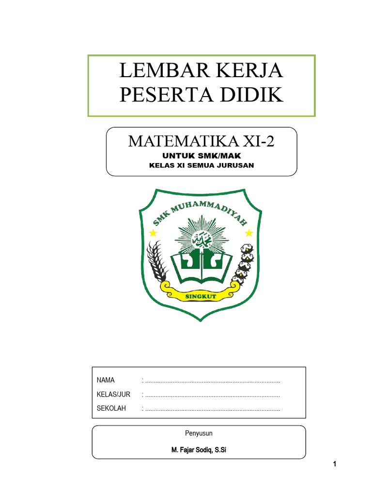 LKPD MTK Xi Sem 2 | PDF