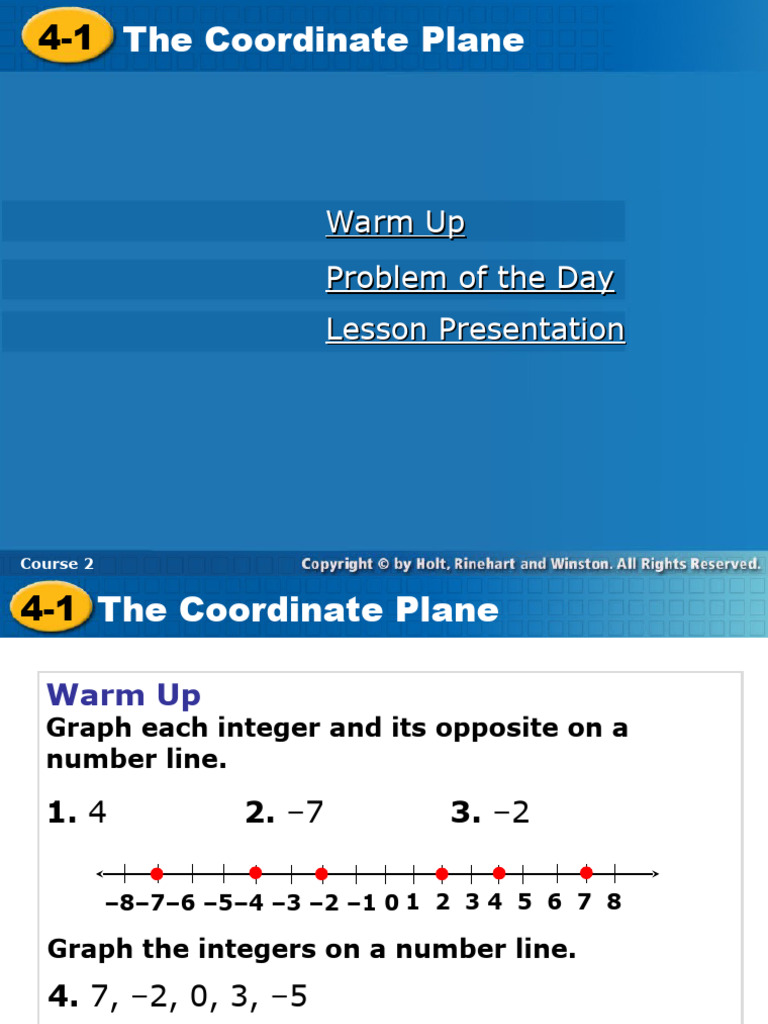 1.-Coordinate Plane | PDF