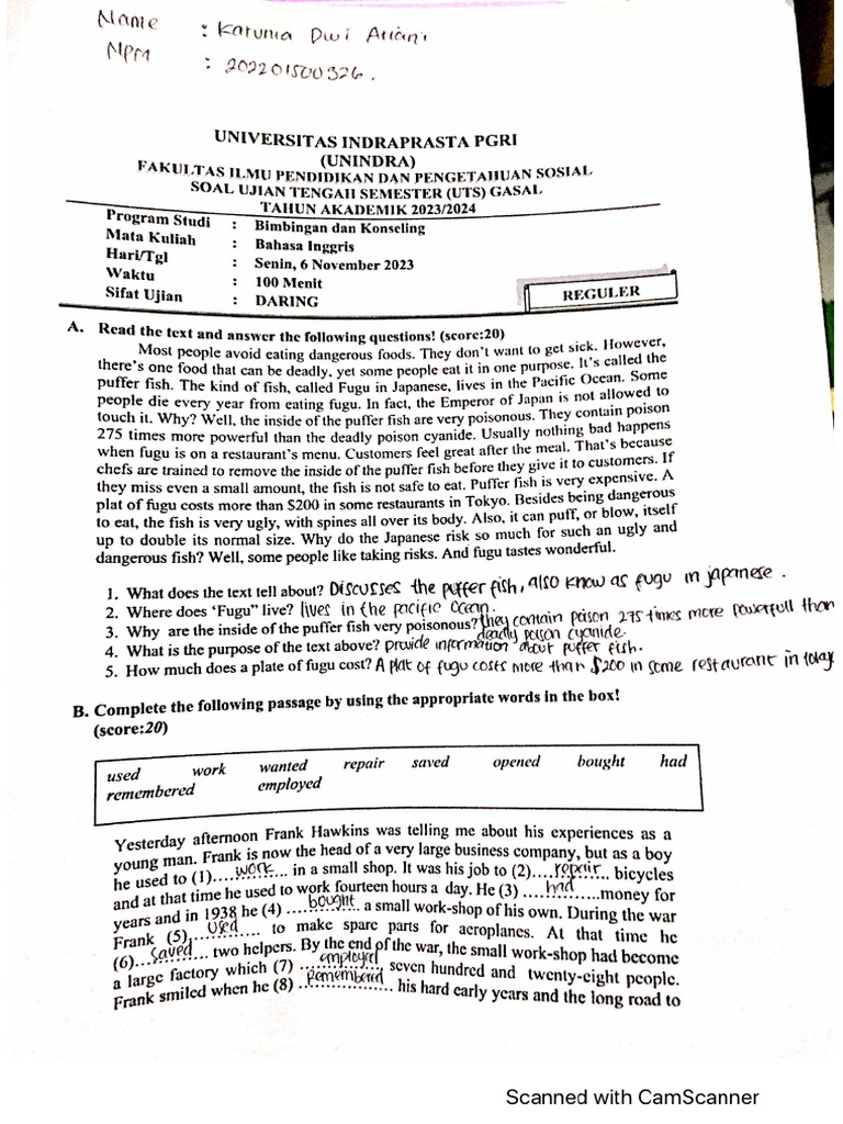 Uts Karunia Dwi Ariani 326 | PDF