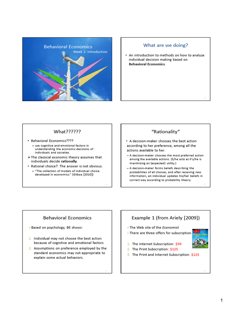 Intro to Behavioral Economics for FYBCom | PDF | Behavioral Economics ...