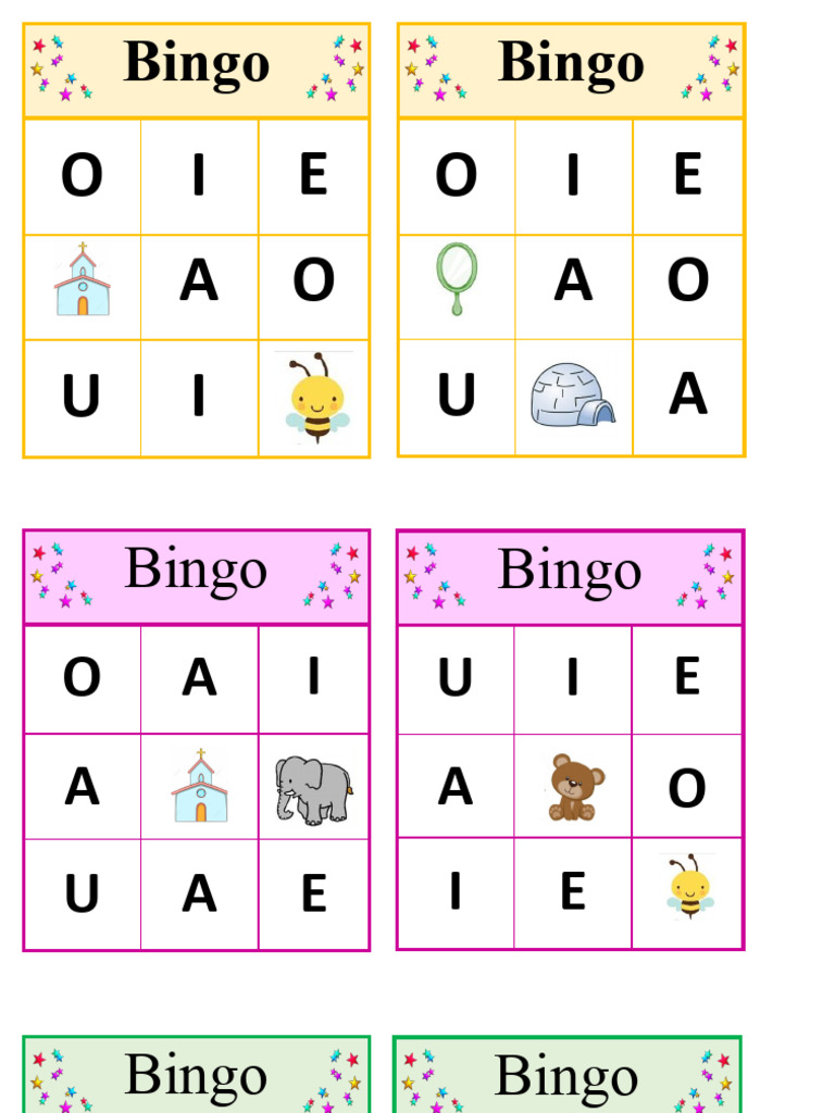 Bingo de Vocales | PDF