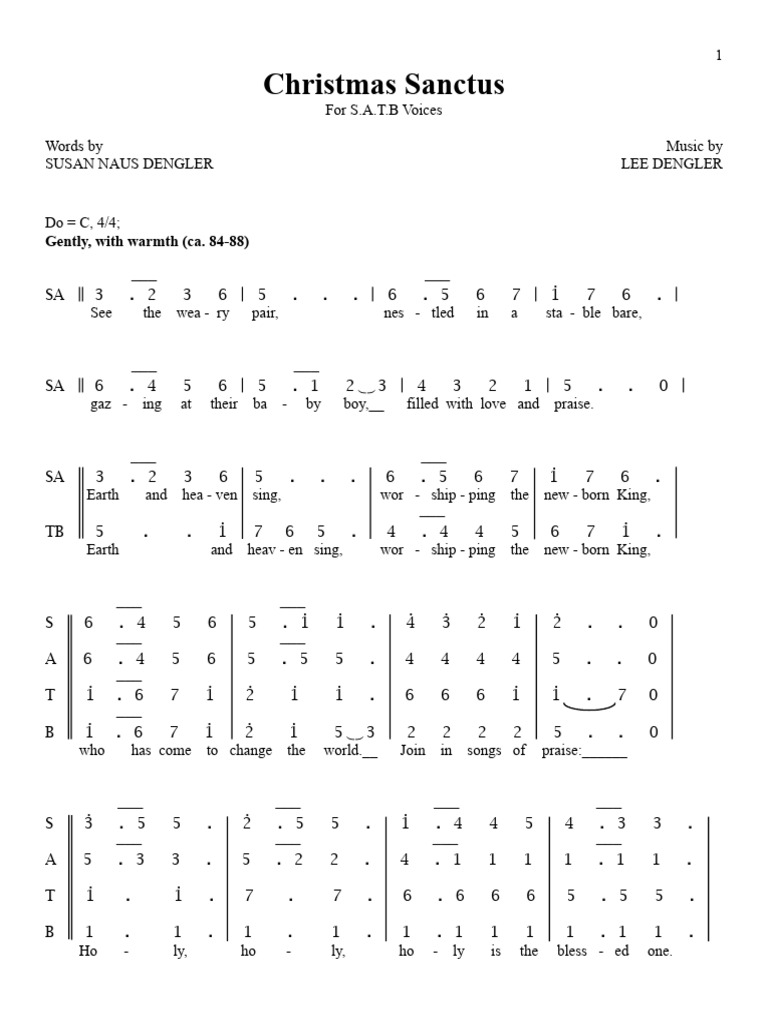 Christmas Sanctus Not Angka (Revisi) | PDF
