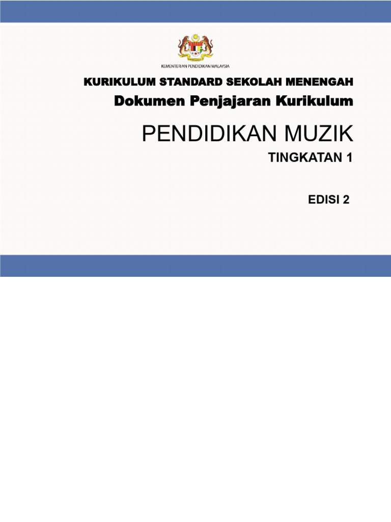 Kurikulum Muzik Tingkatan 1 | PDF