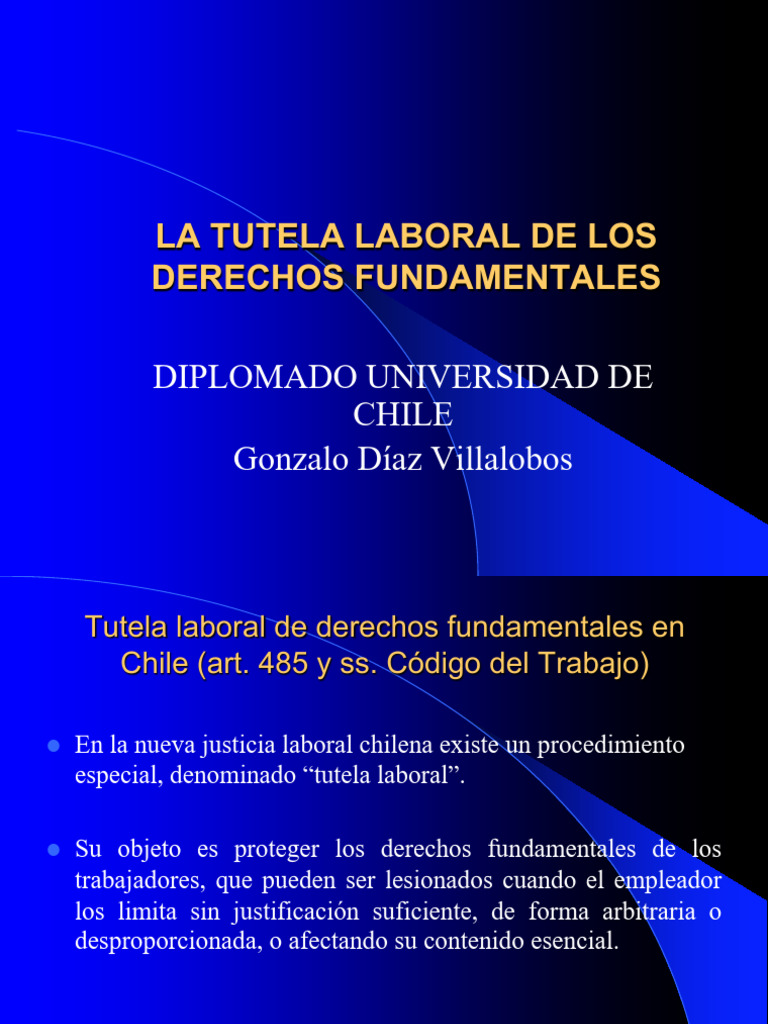 Tutela Laboral Universidad de Chile | PDF | Derecho laboral | Discriminación