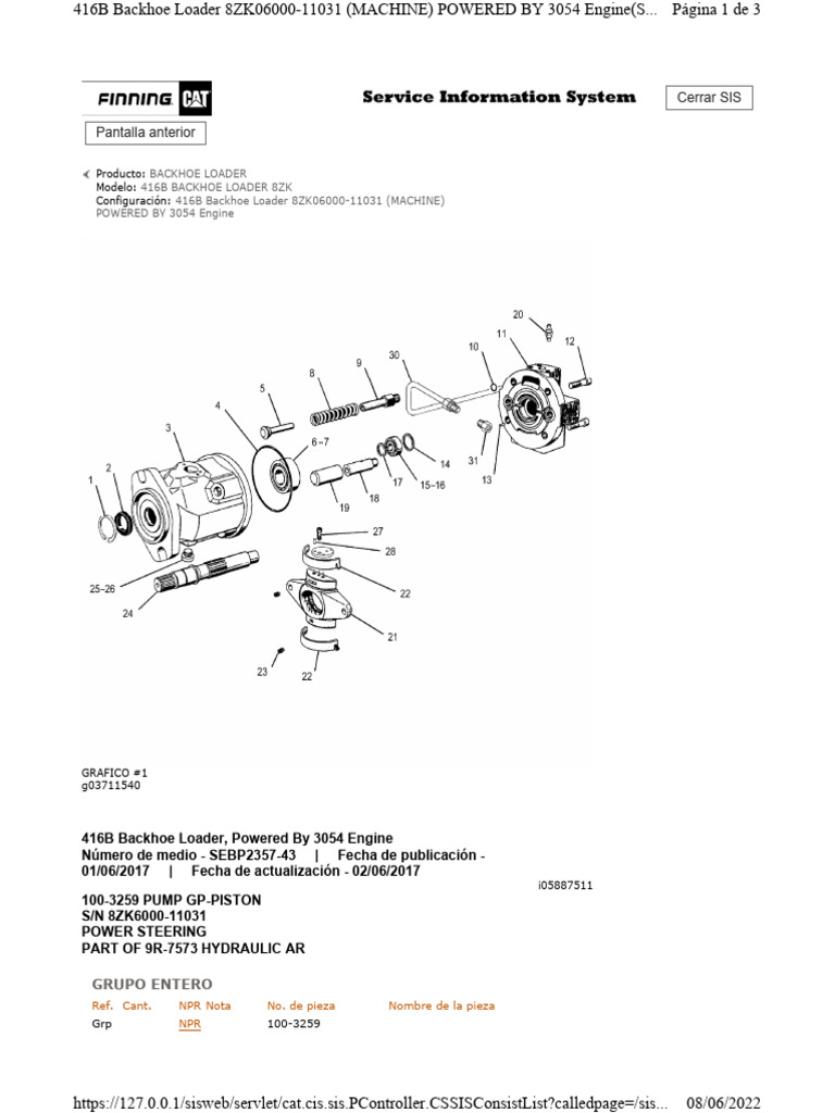 Bomba 416B | PDF | Motores | Tecnología de vehículos