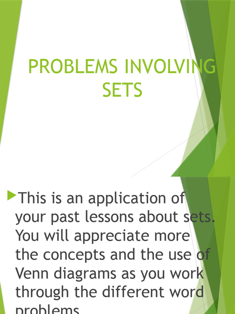 G7 Math Q1 - Week 2 - Problem Involving Set | PDF