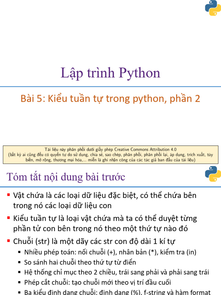 Python.2023.05 List Tuple Range | PDF