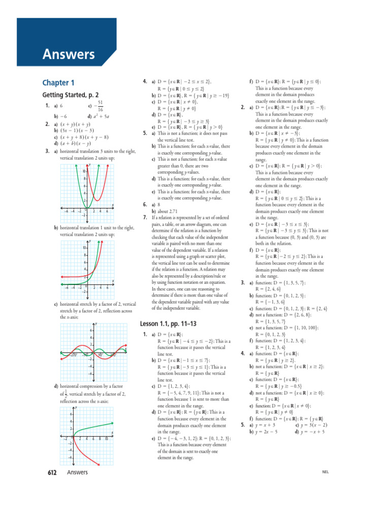 Answer Key and Index | Download Free PDF | Function (Mathematics) | Analysis