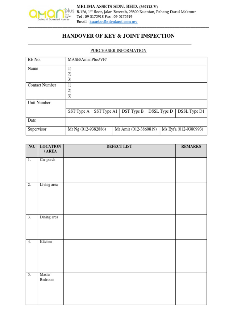 Borang Defect | PDF