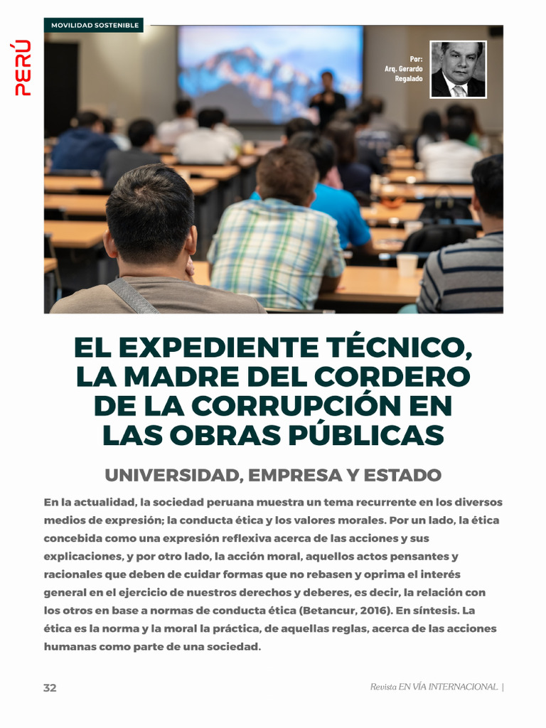 El Expediente Técnico La Madre Del Cordero de La Corrupción en Las Obras Públicas - Arq ...
