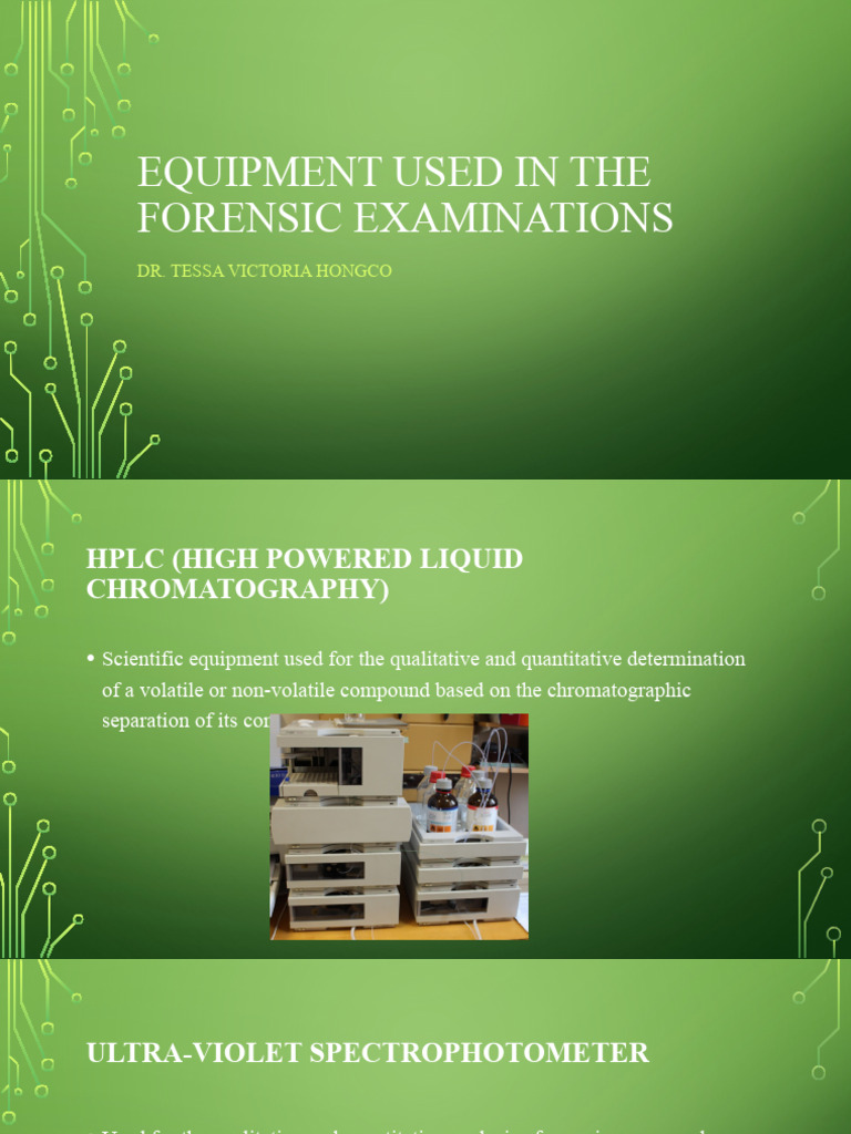 Forensic Examination Equipment Overview | PDF