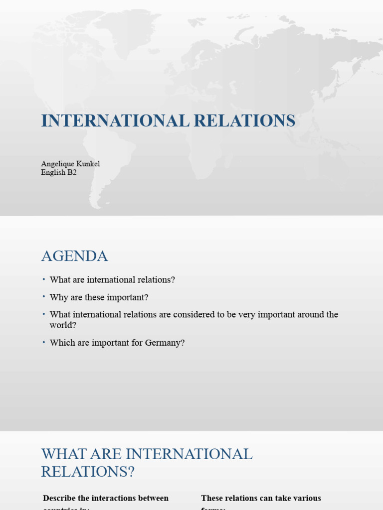 International Relation | PDF | European Union | The United States