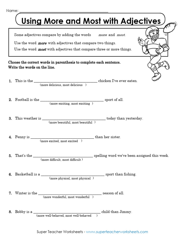 adjectives-more - most | PDF