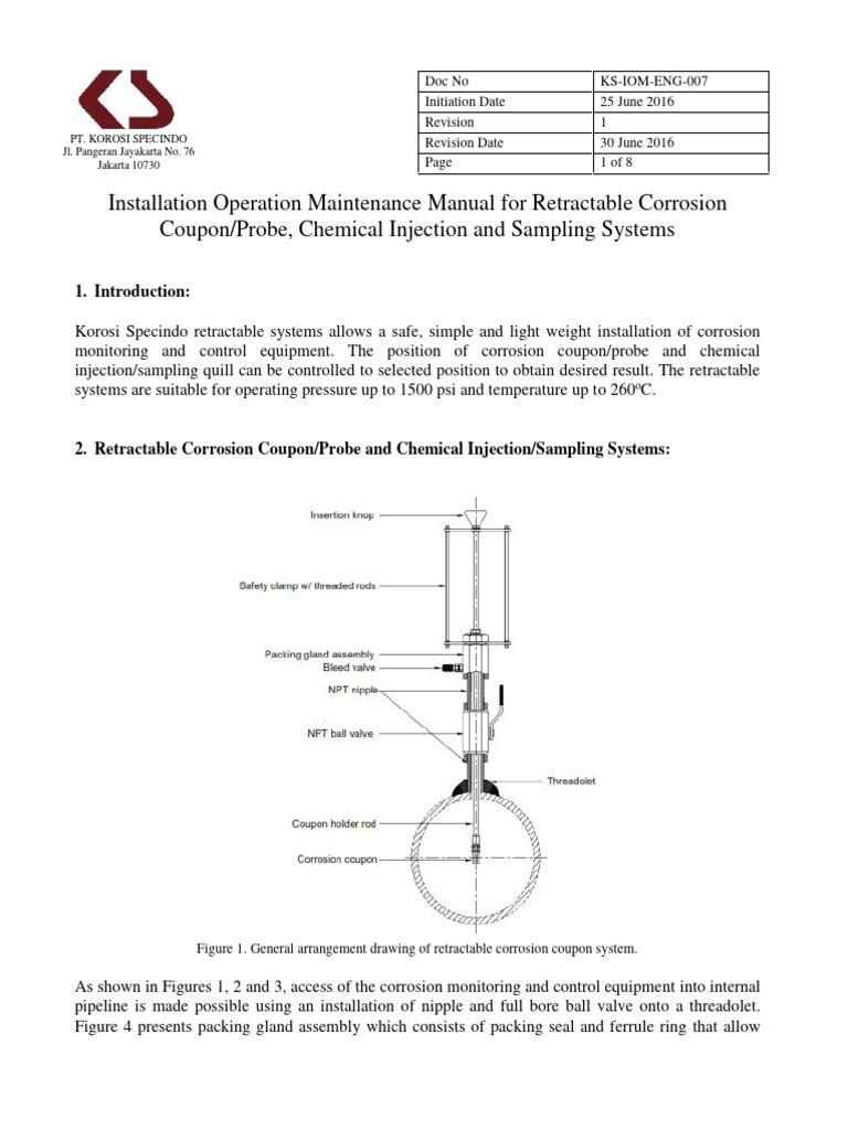 IOM For Retractable Systems - KS - IOM - ENG - 007 - Rev1 | PDF | Valve | Electrical Connector