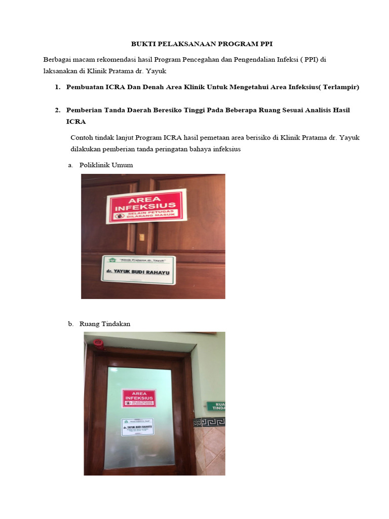 Bukti Pelaksanaan Program PPI | PDF