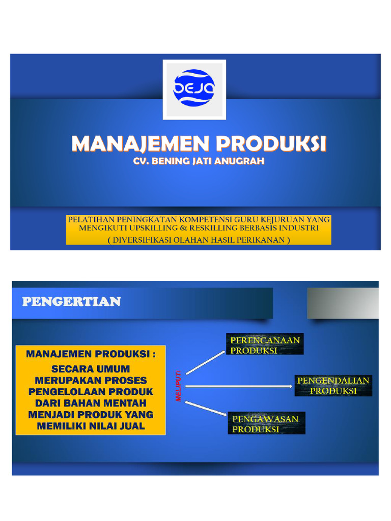 Materi 3. Manajemen Produksi | PDF