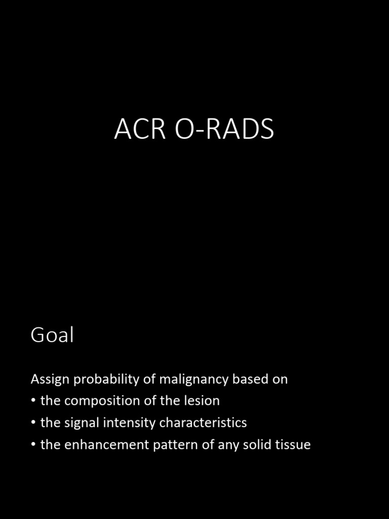 Acr O-Rads | PDF