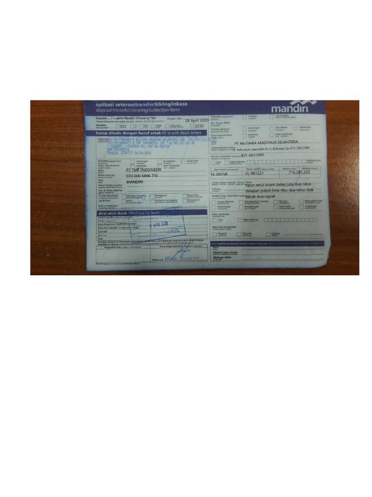 Bukti TRF Gaji April | PDF