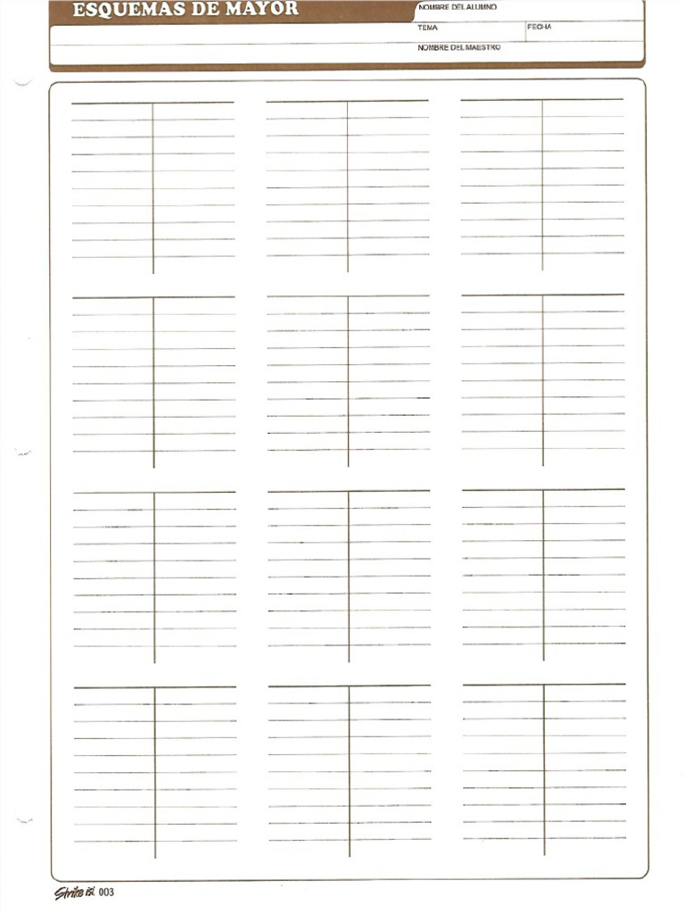 Esquema de Mayor - Hoja PDF | PDF