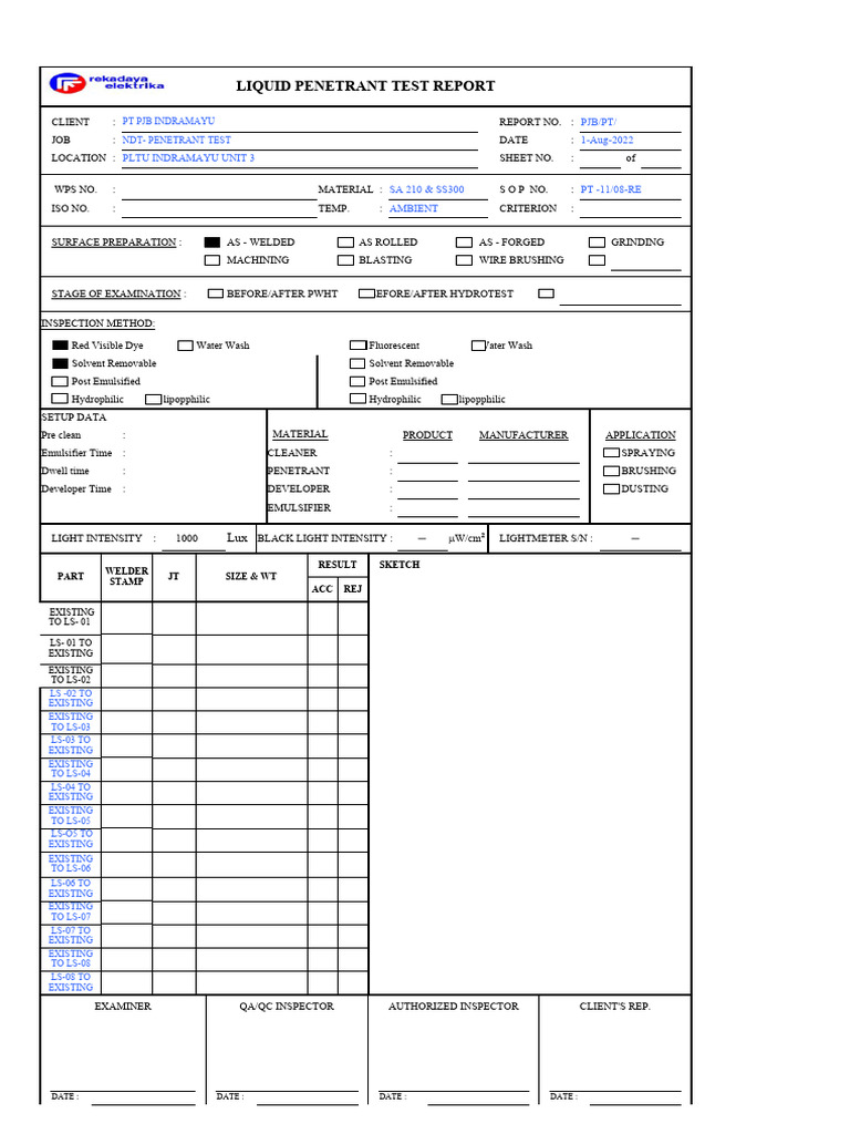 Contoh Report Pt | PDF